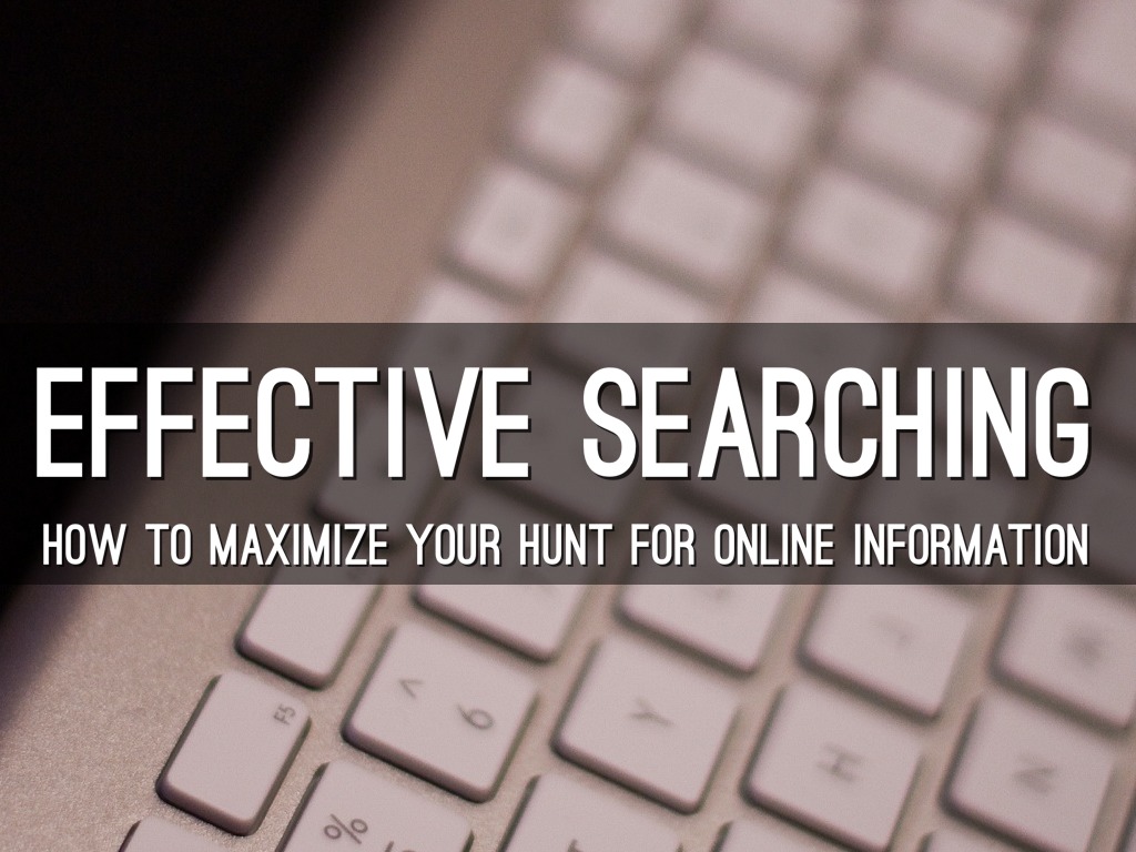 Effective Searching by Stephanie Lund