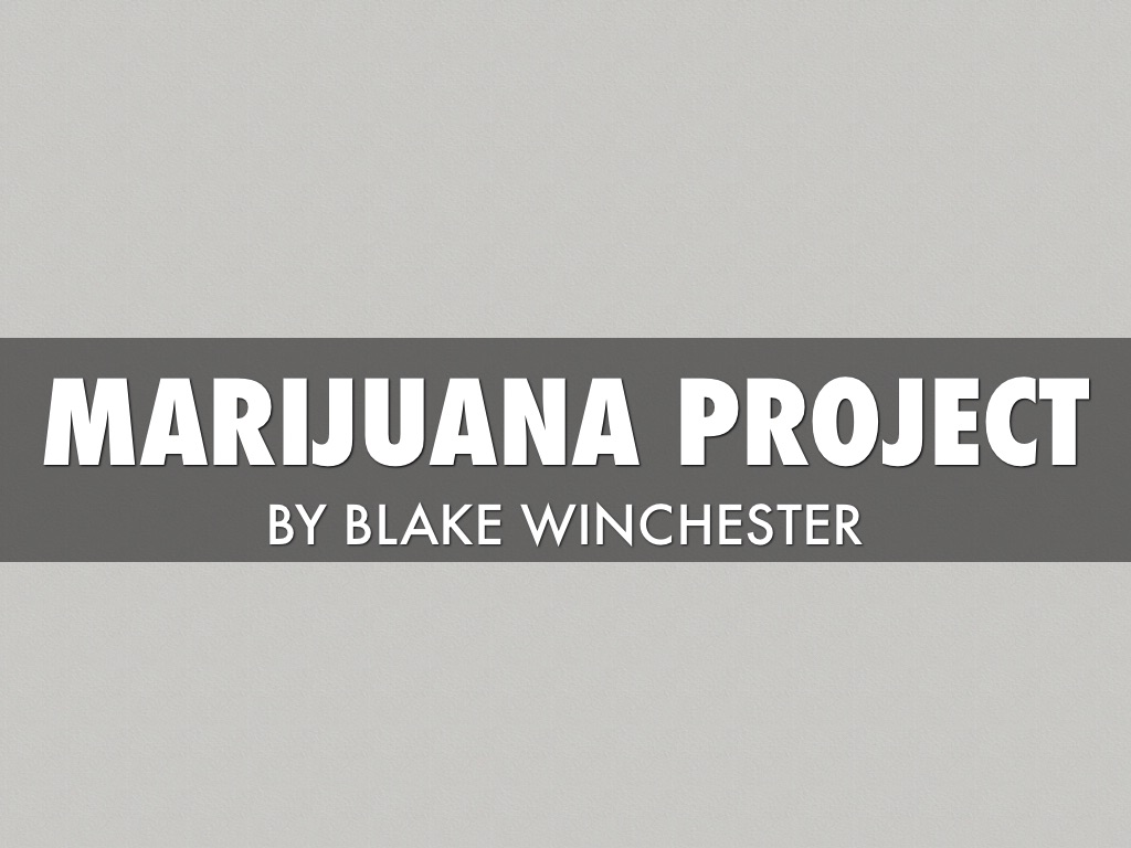 Marijuana Project by Blake Winchester