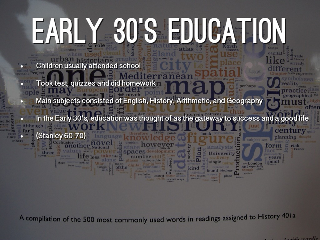 1930's Education by Mitchell Huelsman