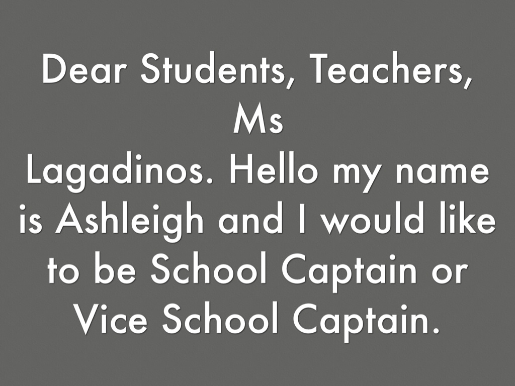 Speech For House Captain Selection Sulihae
