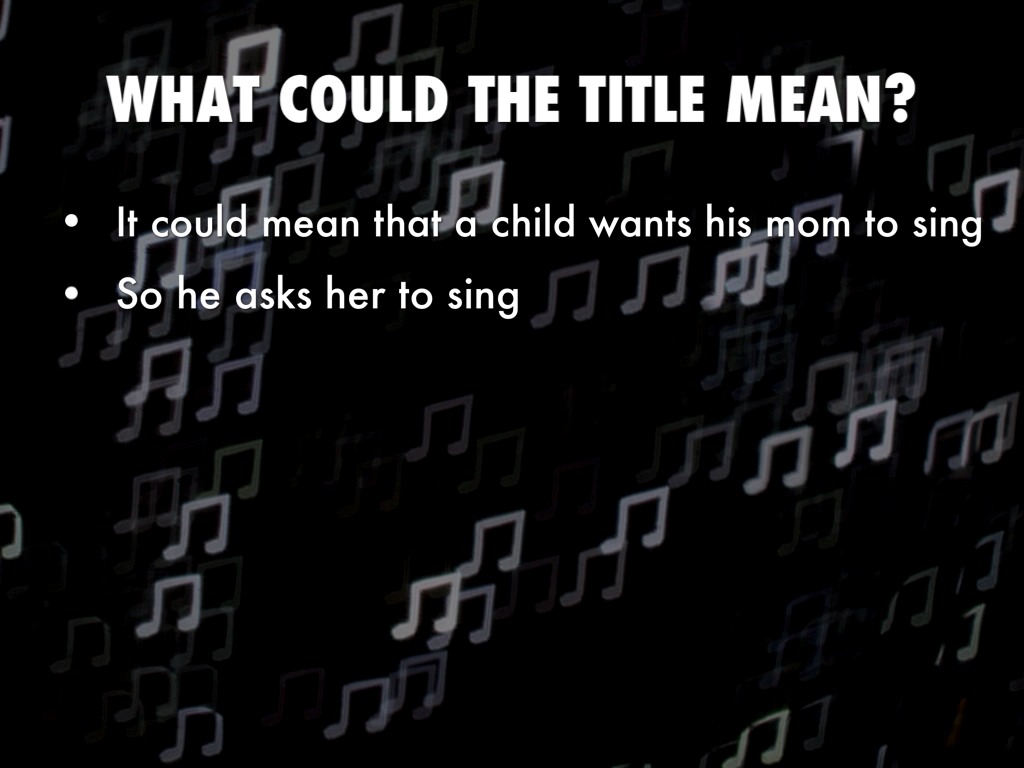 I Ask My Mother To Sing by pachucas4