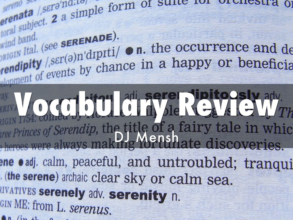 DJ Mensh Vocab by Sarah Irvin