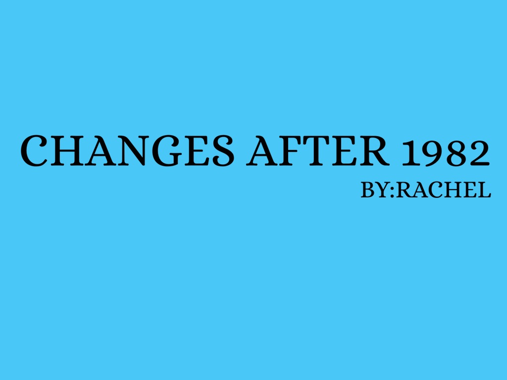 Changes After 1982 by Susanne Kwiatkowski
