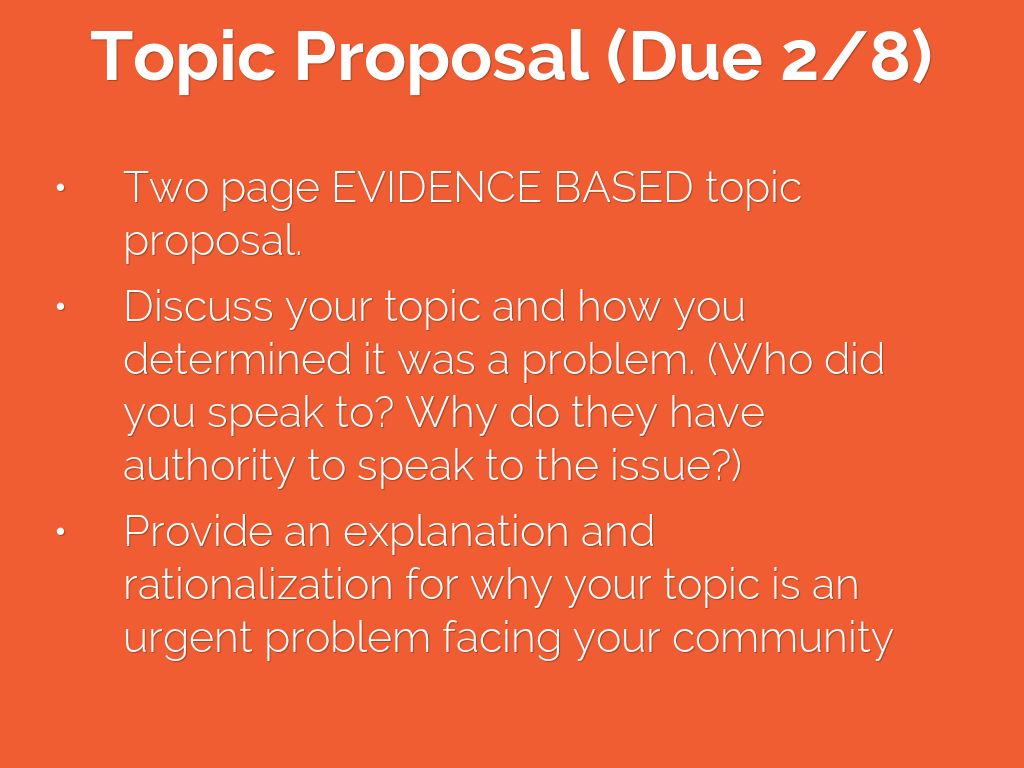 Community Paper and Topic Proposal Guidelines by Ms. C