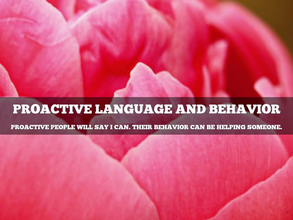 BE PROACTIVE by Ayana Mendez