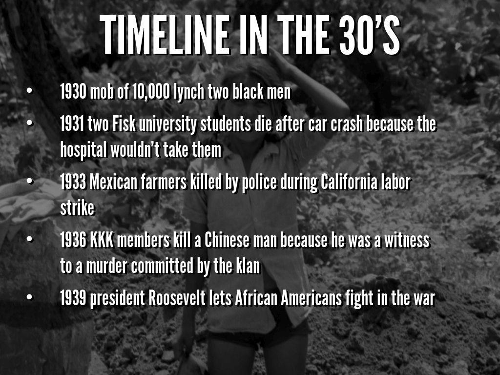 Race And Relations In 1920-1930 by Issac Crosby