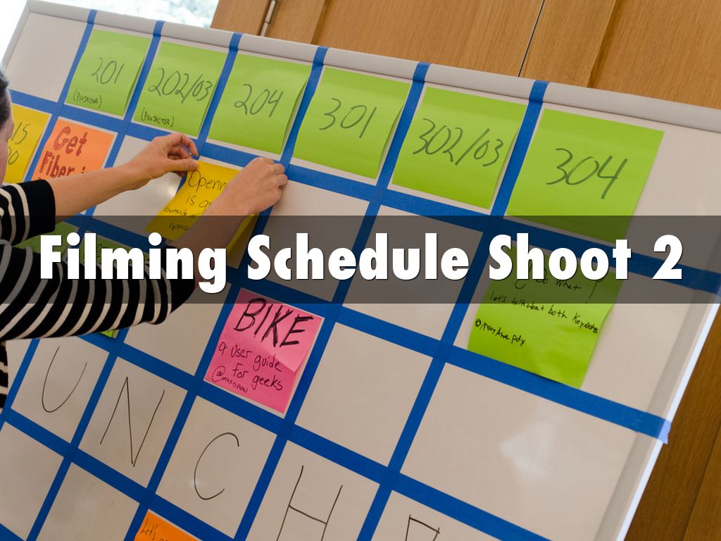 Filming Schedule Shoot 2 by tilda.h