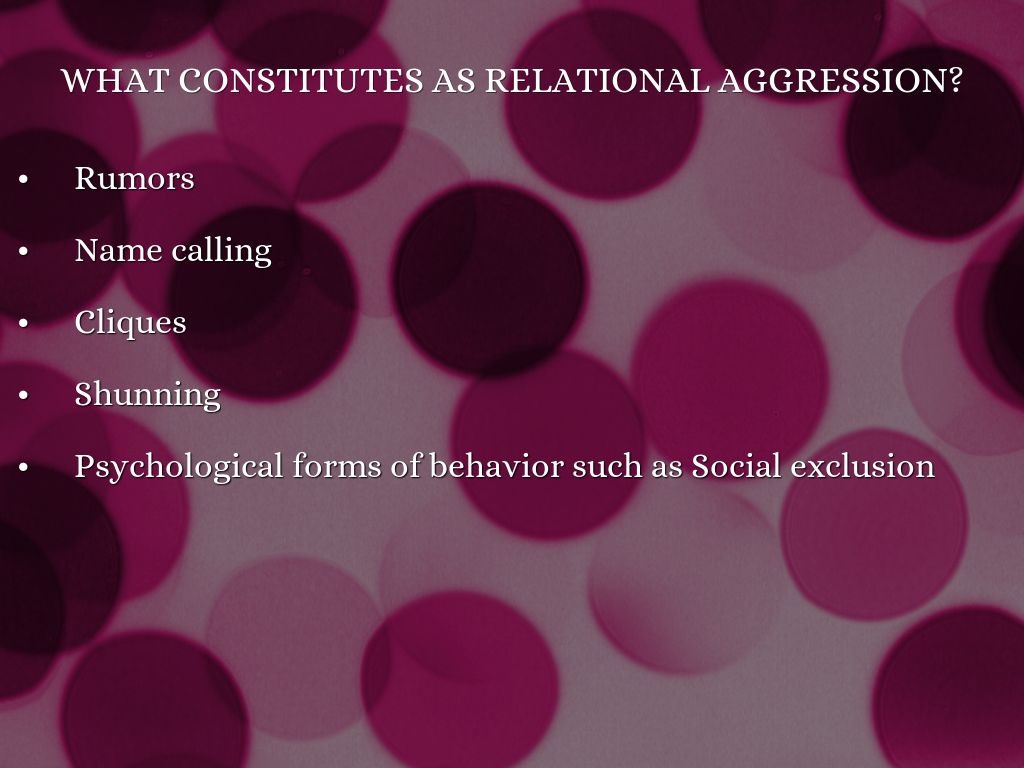 Female Relational Aggression: Prevention Through