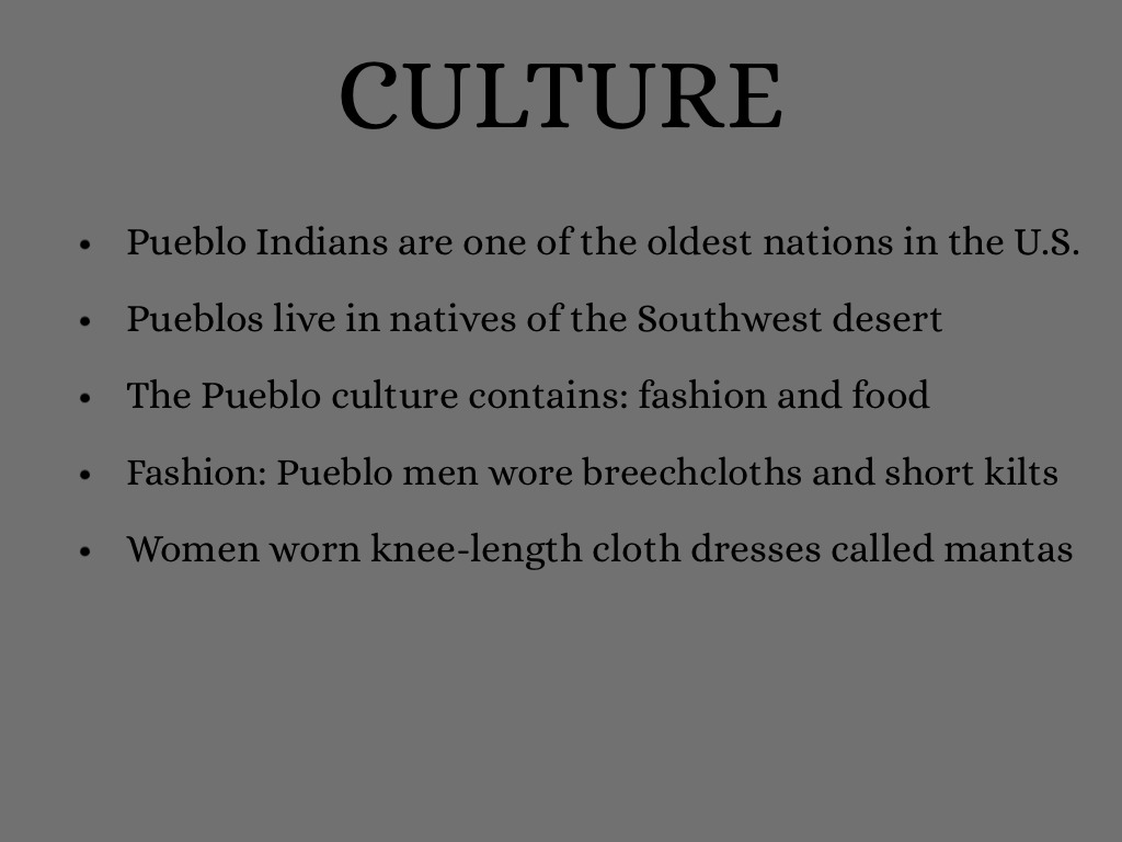 Pueblos class presentation by Ayanna Pitts