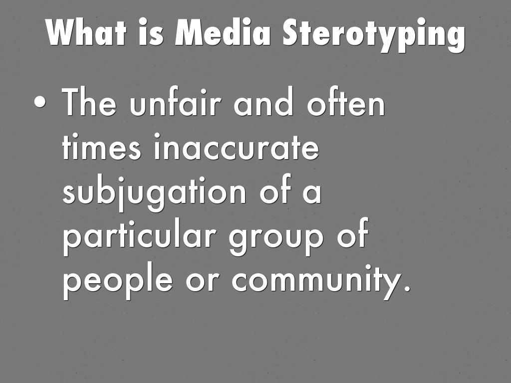 Media Stereotyping by Casey Ladson Jr
