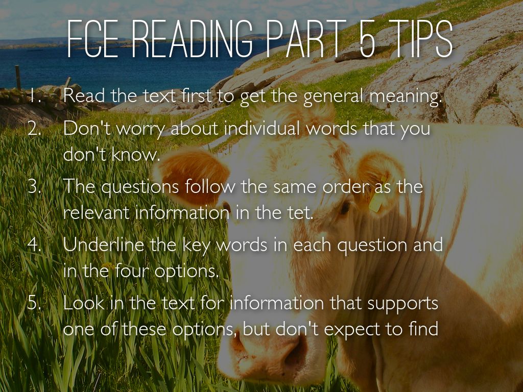 Copy of FCE REading Part 5, 6 and7 TIPS by ev.vidot