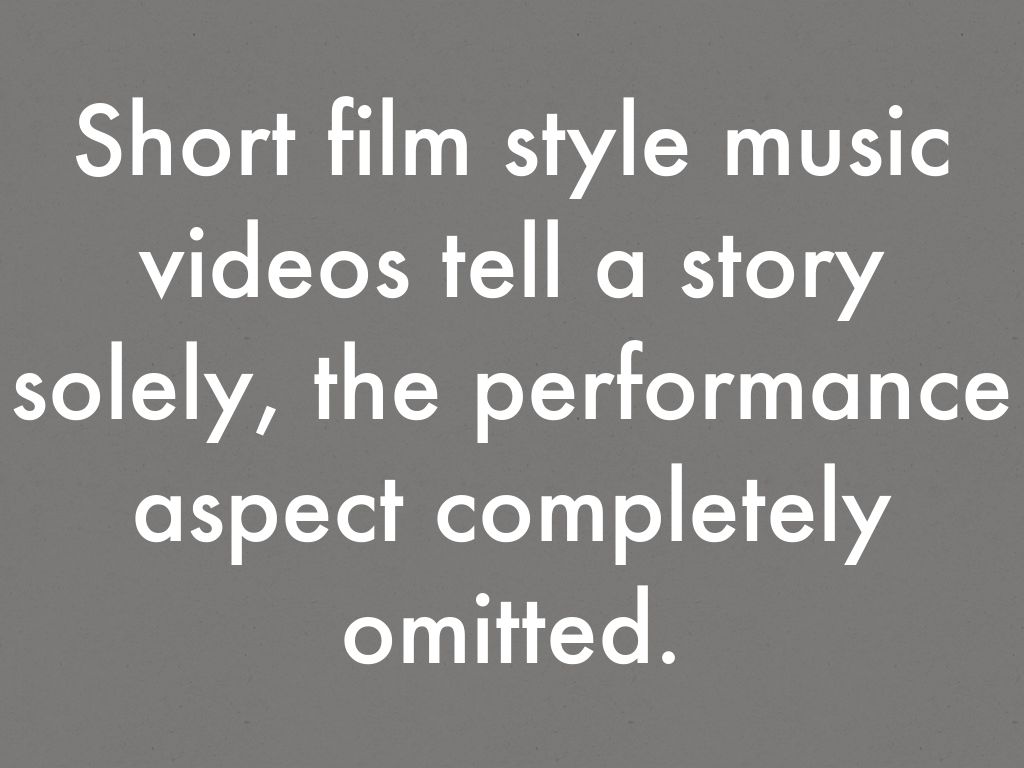 Short Film Style Music Videos by jn102464