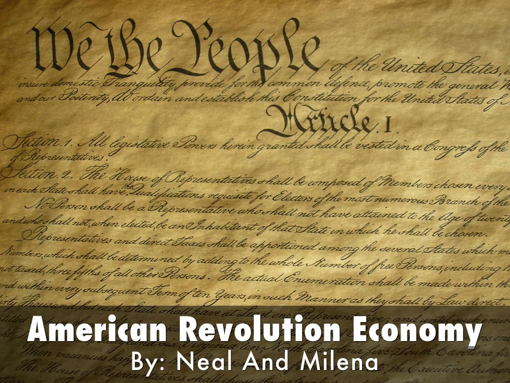 American Revolution Economy by Ms. Ross