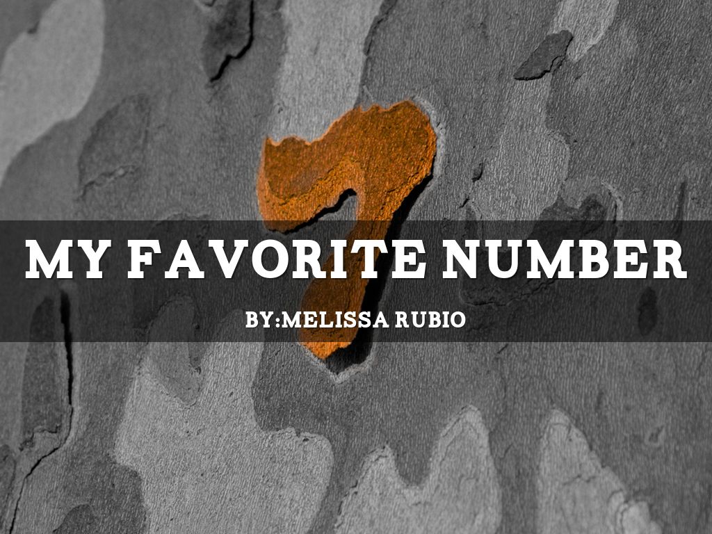 MY favorite number by M.G.Rubio