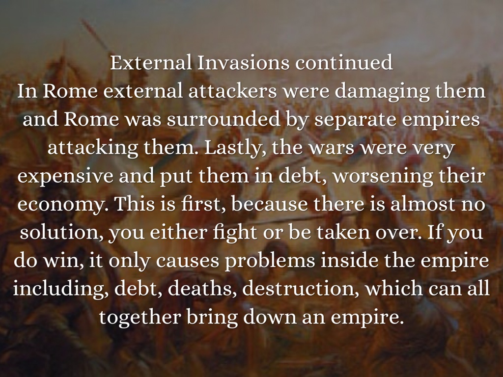 The Top Three Reasons Rome Fell by Matthew Dicken