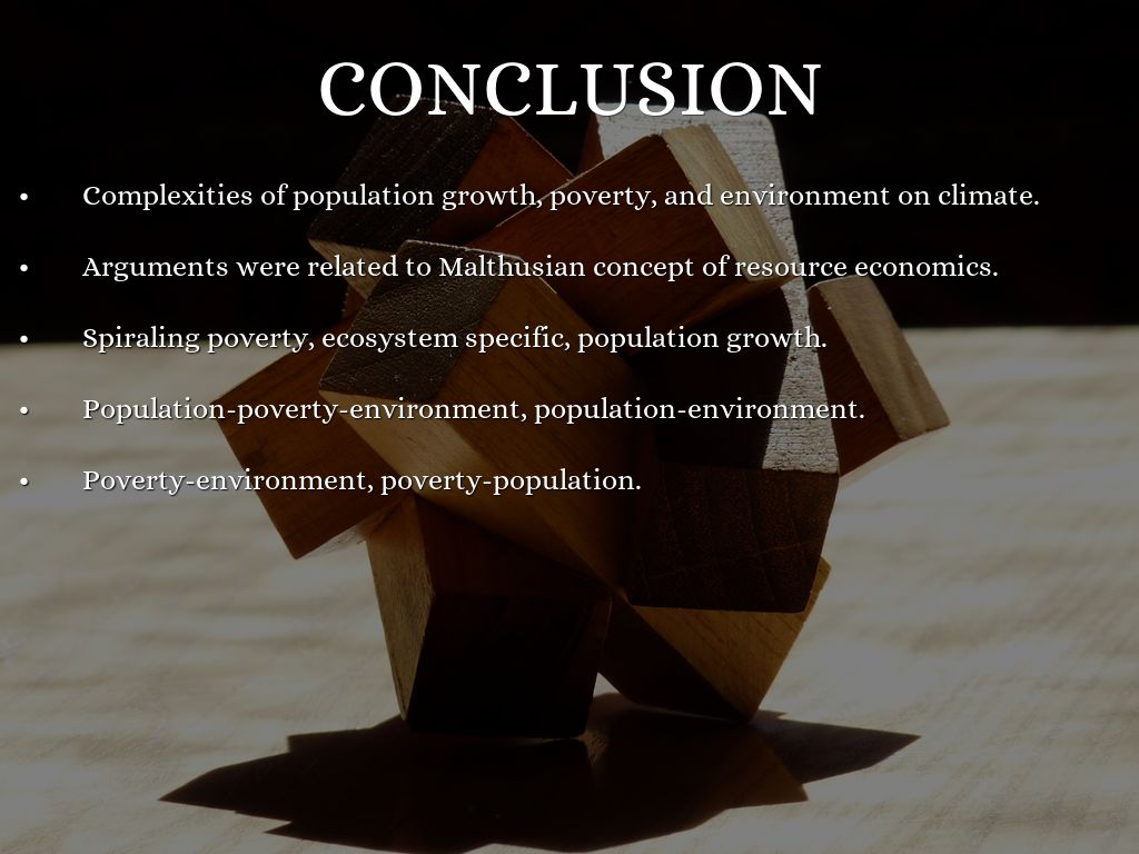 Empirical observations of population growth, poverty,