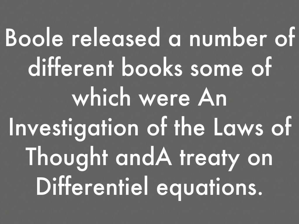 George Boole by James Nolan