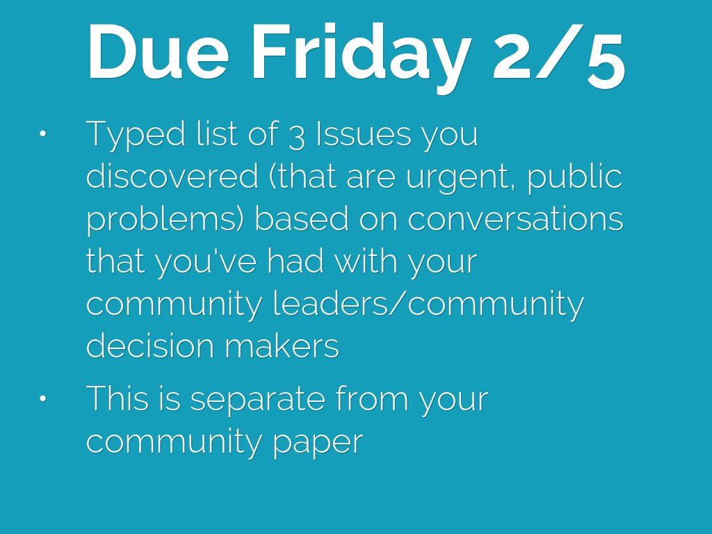 Community Paper and Topic Proposal Guidelines by Ms. C