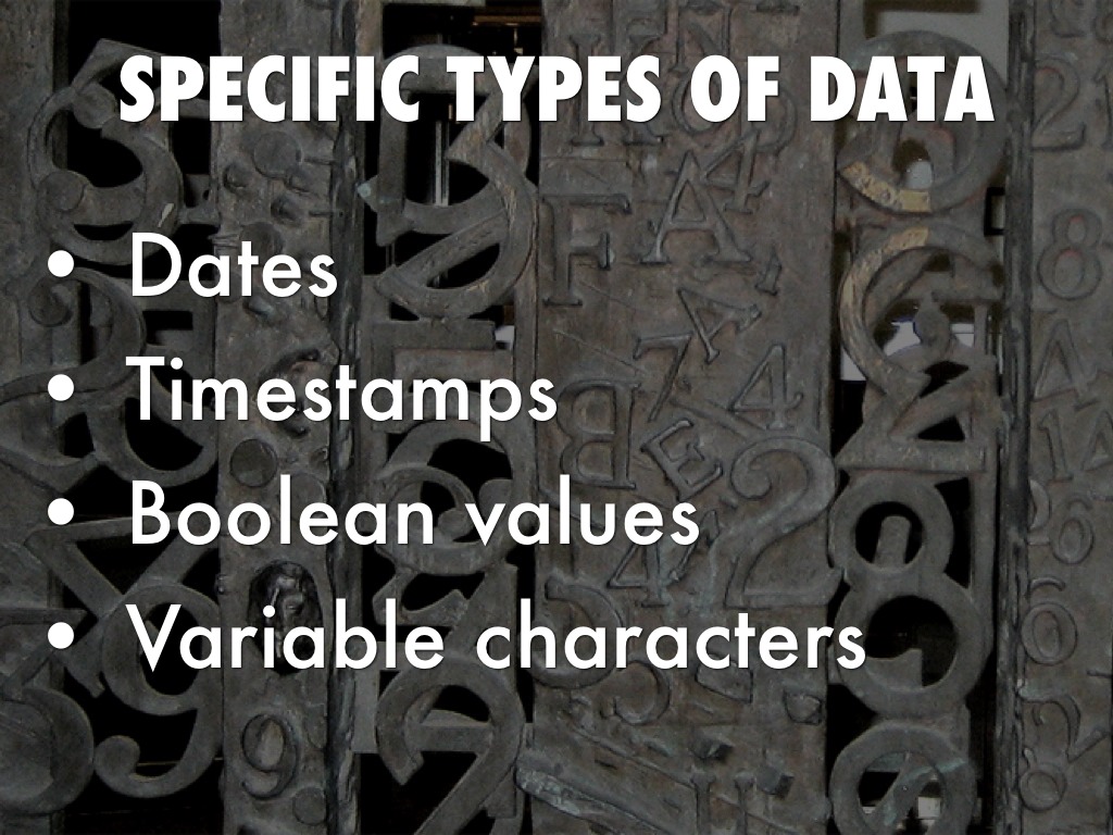 Data Types by Pam Higgs