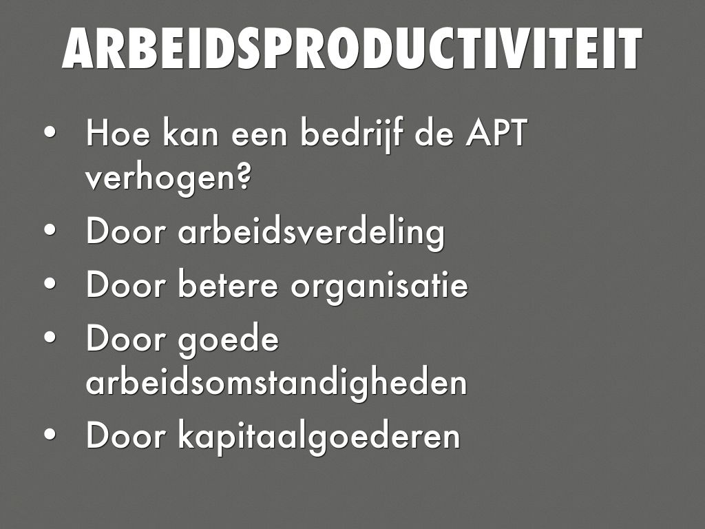 Economie H. 5 by A Maas