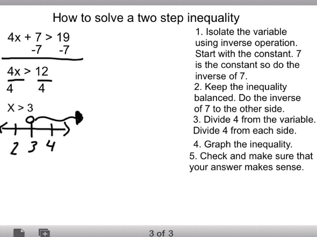 How To Solve Two Step Equations And Inequalities By