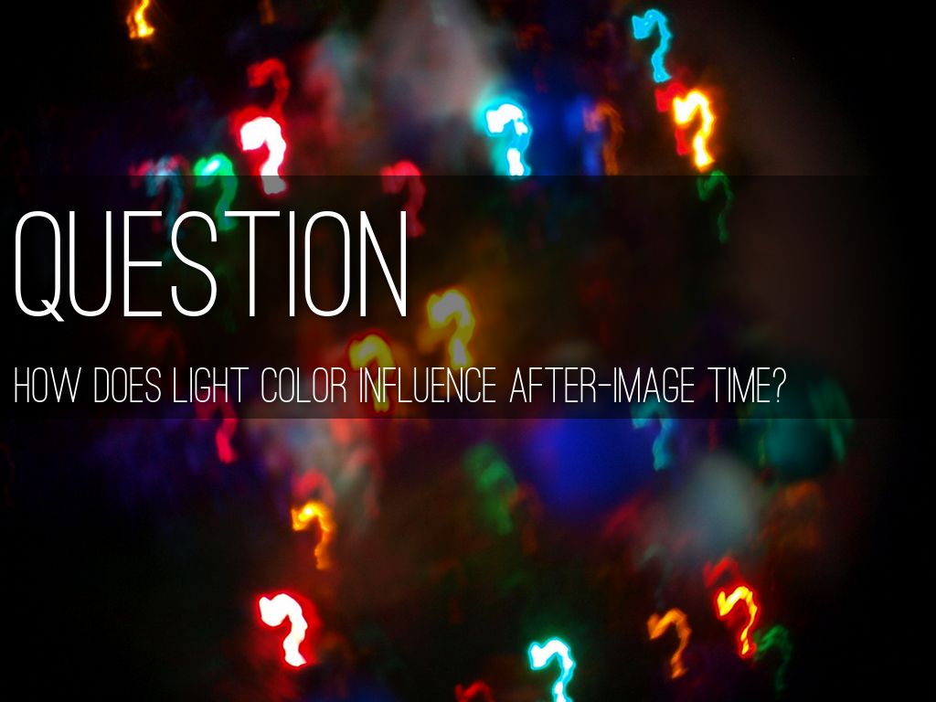 COLORS OF LIGHT AND AFTER-IMAGES by Tho Nguyen