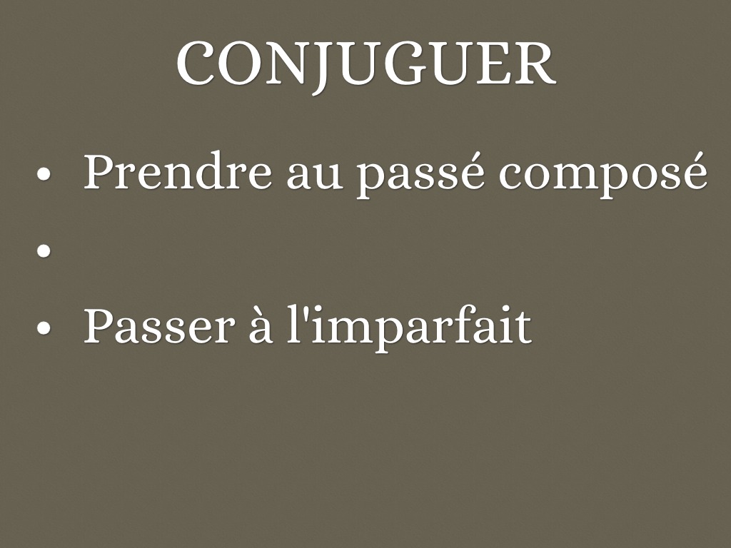 L'imparfait Oú Le Passé Composé? by J NiShuilleabhain