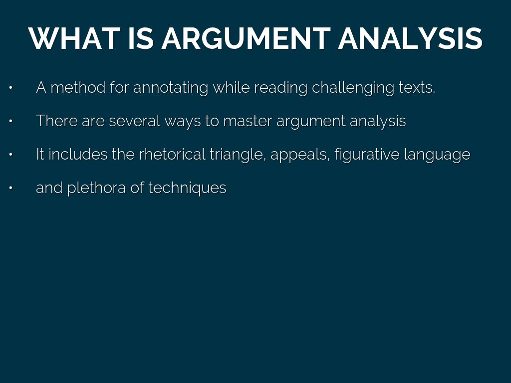 Argument Analysis By Sxh6936