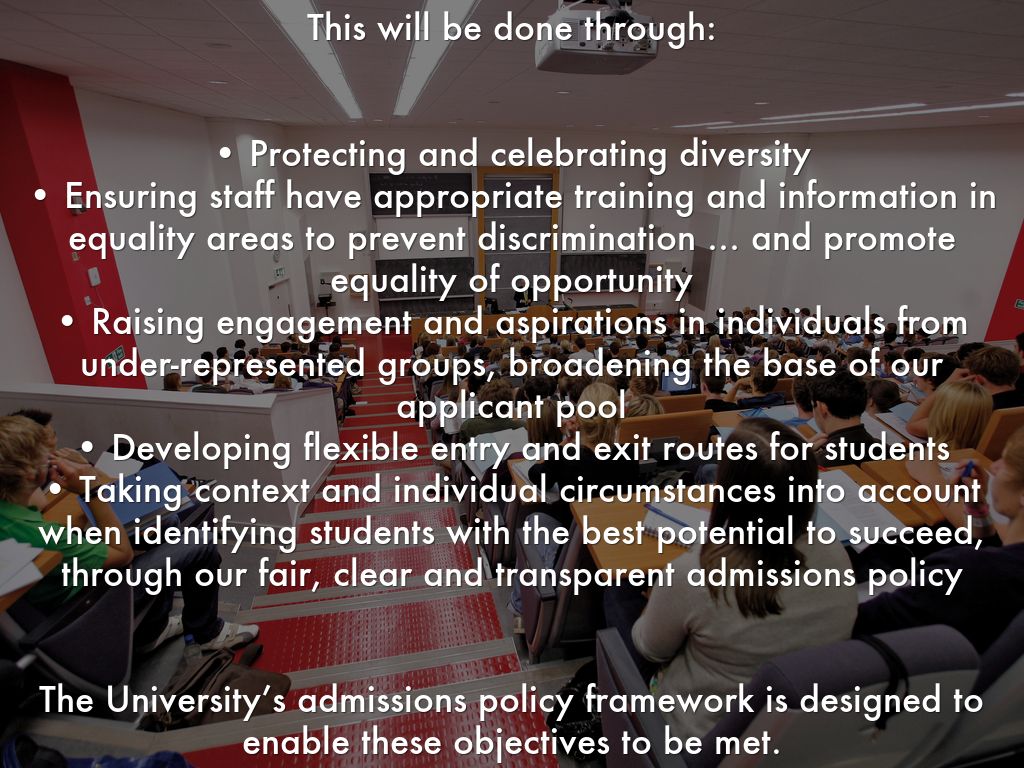 Fair and Transparent Admissions by Gillian Simmons