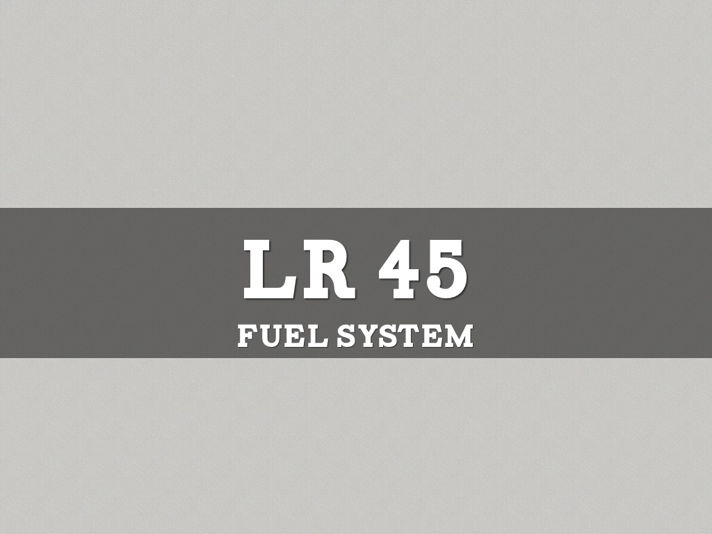 LR45 Fuel System by Scott Greenwood