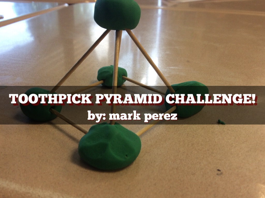 Toothpick Pyramid Challenge by Mark Peres