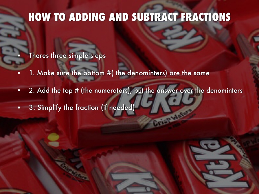 Kit Kat Fractions By Tyler Gongora Kit Kat Fractions By Tyler Gongora