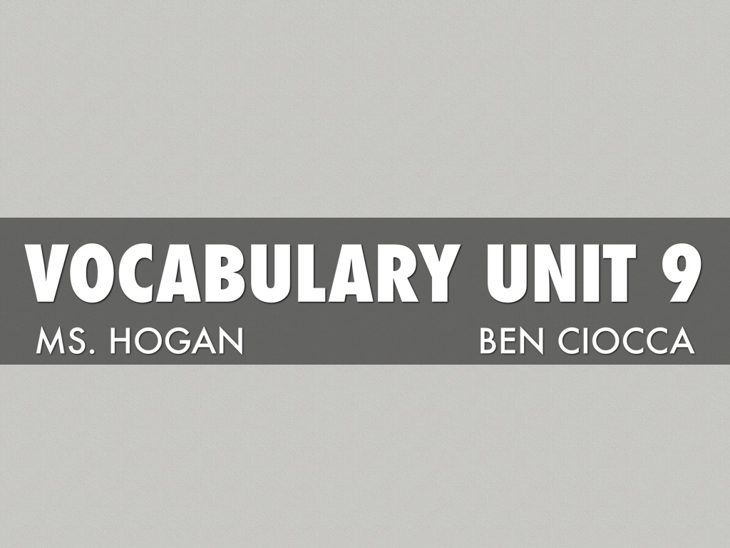 Unit 9 by Benjamin Ciocca