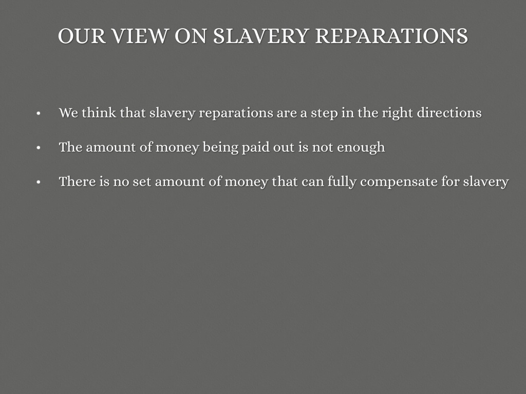 Slavery Reparations by Luis Toj