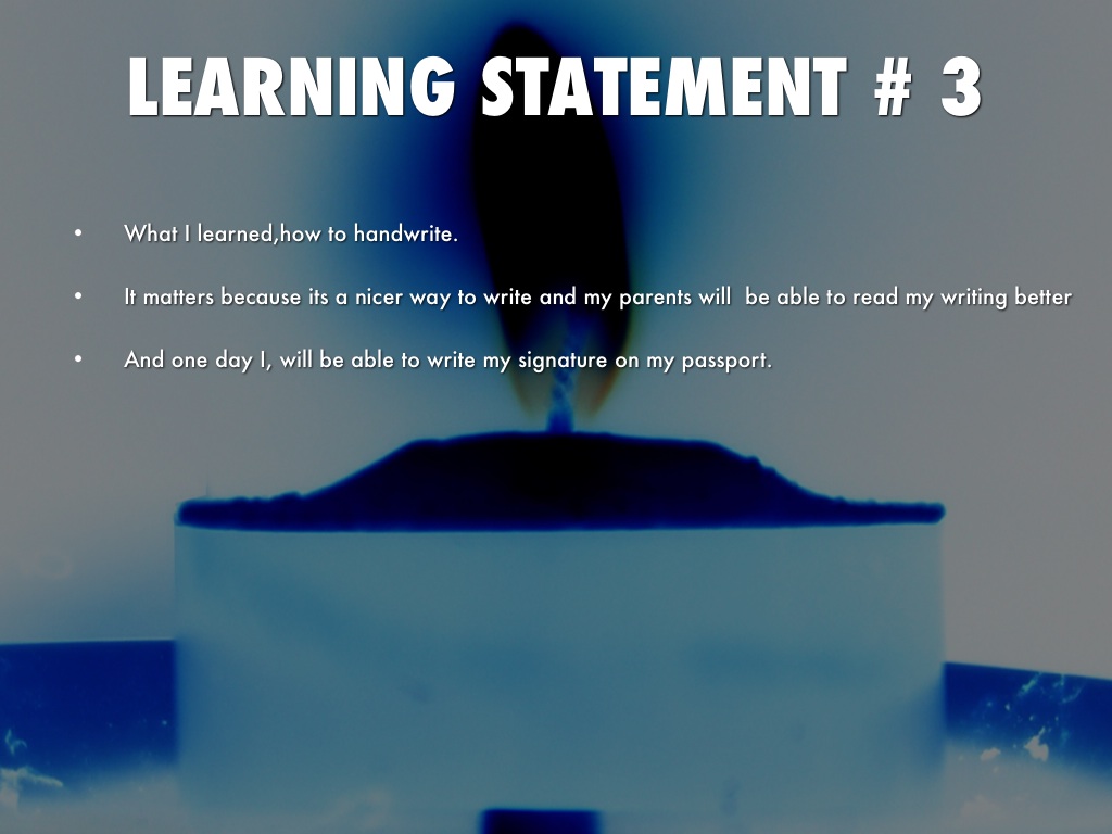 Ian's Learning Statements by Ian Macphail