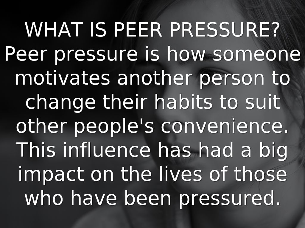 Peer Pressure by Allison Huyck