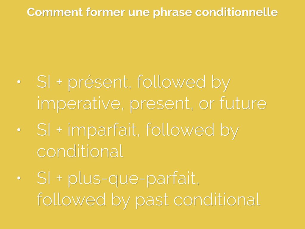 FR 4 U 9 Phrases Conditionnelles by Margie Baker