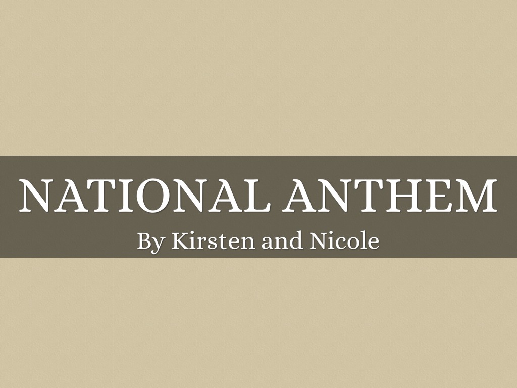 National Anthem by Kirsten Cattell