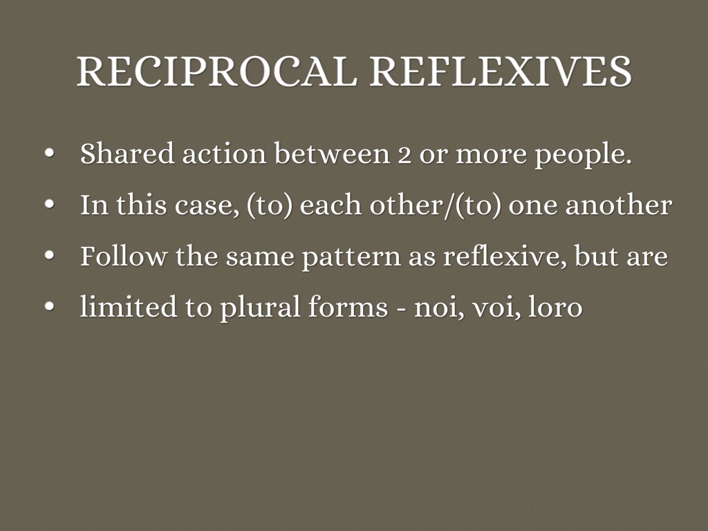 Reciprocal Reflexives by Giulia Risita