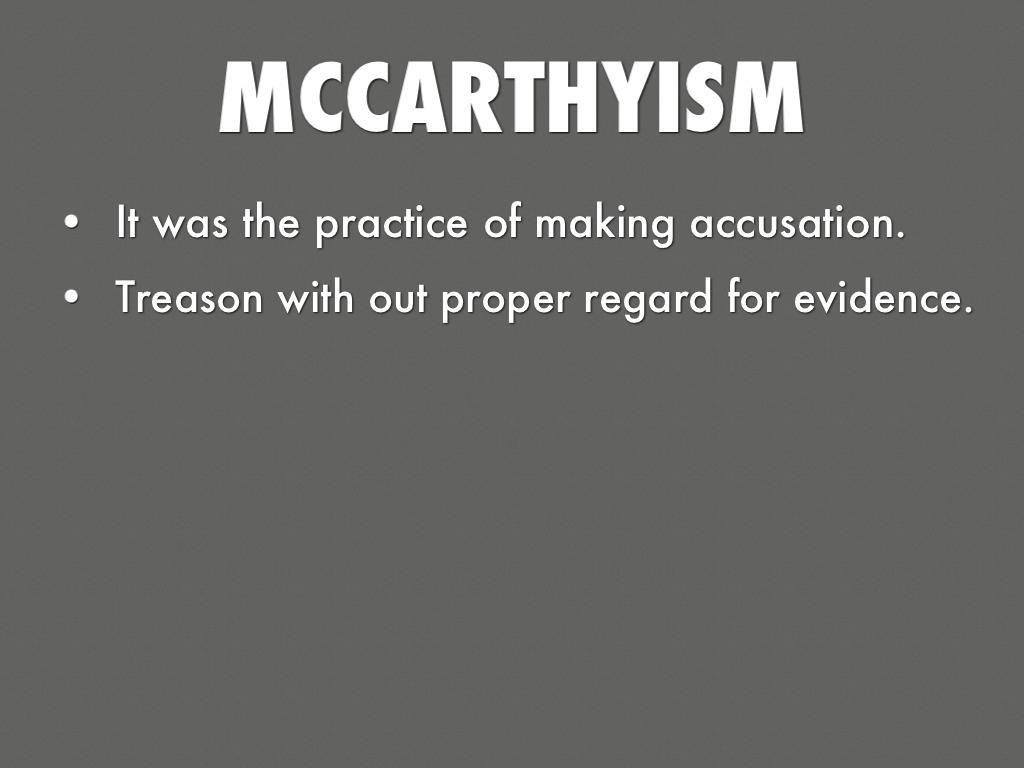 McCarthyism by Mina Wassef