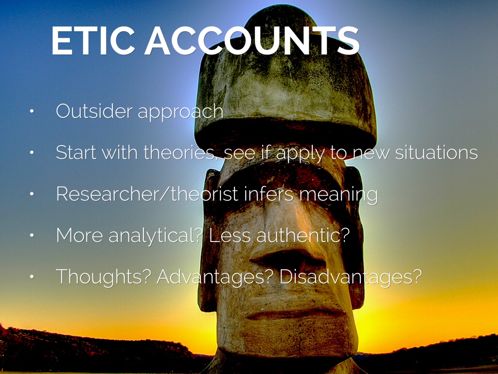 Unit 1 Lesson 2: Perspective, Emic/Etic by Lindsay