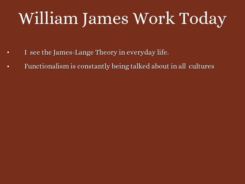 functionalism william james