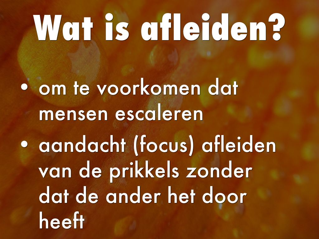 Afleiden, een interventie uit de TRAAN serie (empatisch