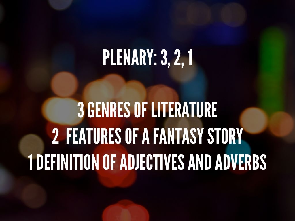 introduction to fantasy by Miss Adamson