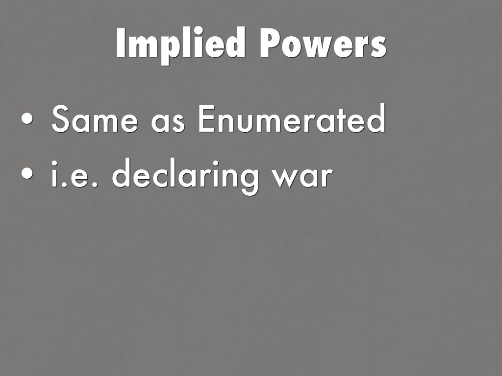 Implied Powers Examples