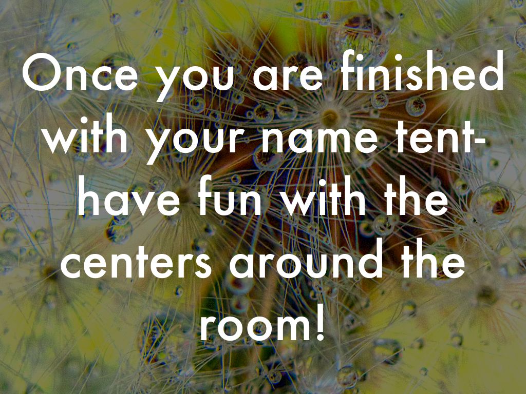 Name Tent View Tent Name Cards Background Pediaflower