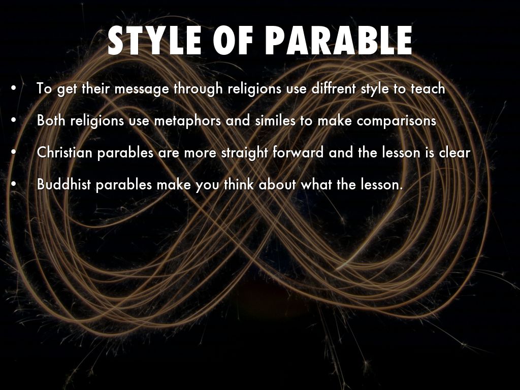 CHRISTIAN and buddhist parable comparison by nana-kwesi