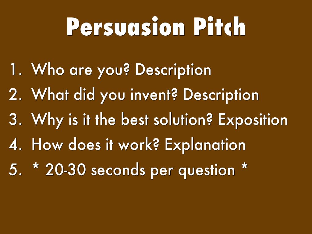 Persuasion Pitch by Jeffrey Mesina