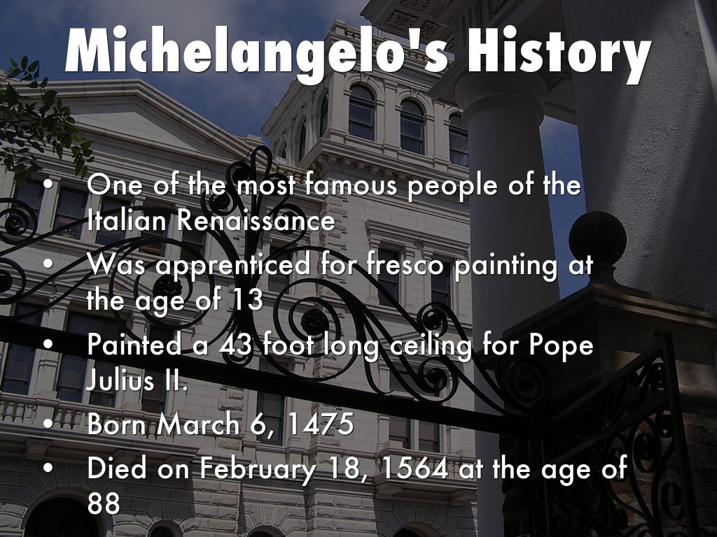 Michelangelo by Joshua Malofsky