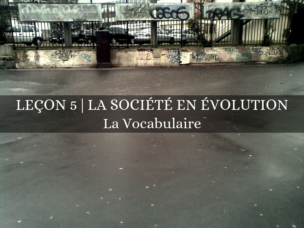 Leçon 5 | La société en évolution by La-Marcus